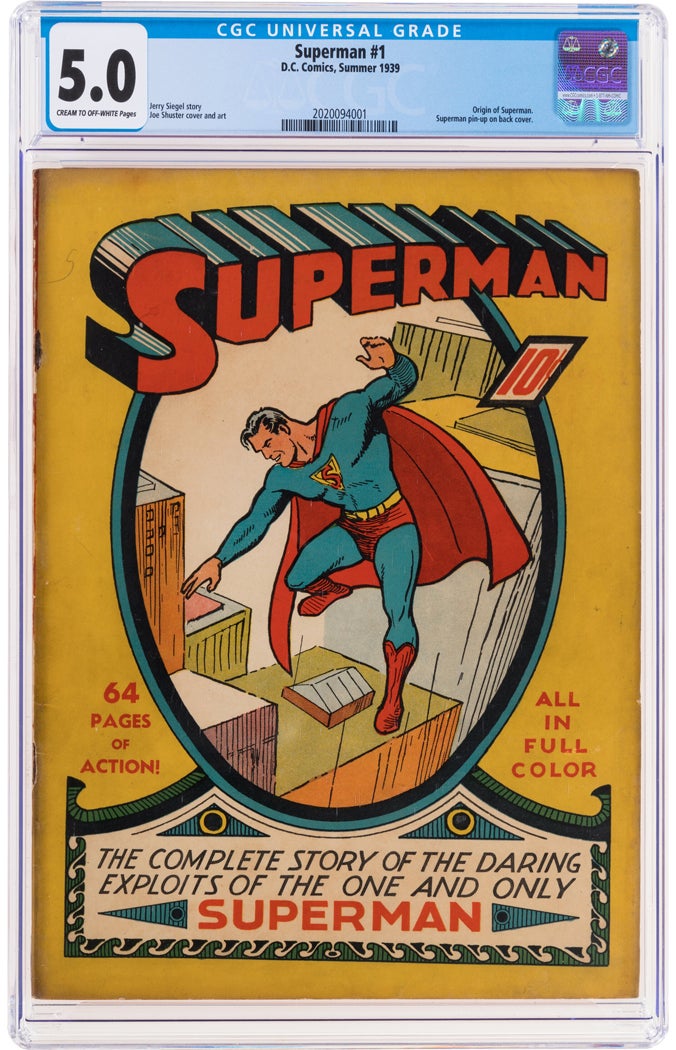 First Superman comic book from 1938 sells for record $6 million