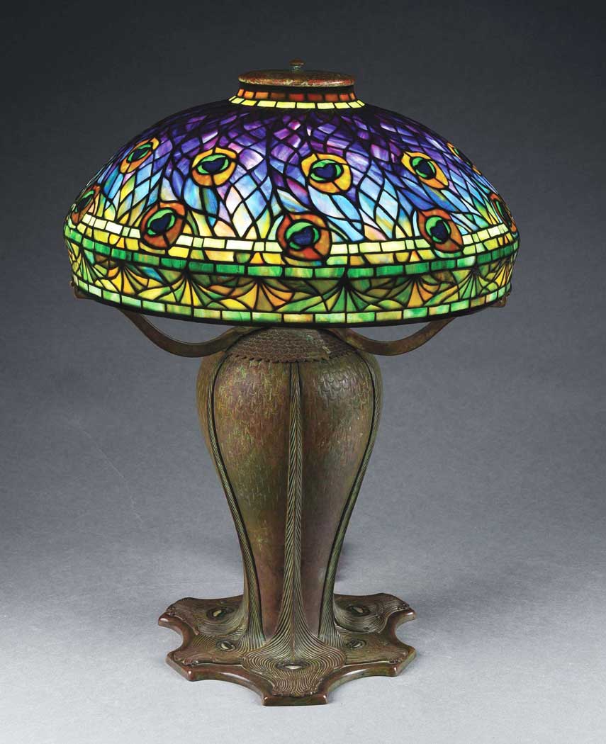 Spectacular Tiffany ‘Peacock’ Lamp Struts Its Stuff, Selling for $307,500